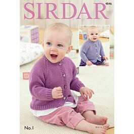 Sirdar No 1 Cardigan Pattern 4846 Birth to 3 Years Buy Wool, Yarn ...
