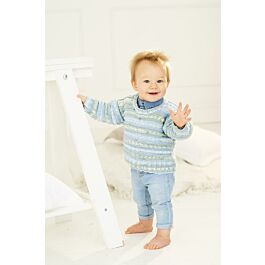 Stylecraft Bambino Prints DK Childs Cardigan and Sweater Pattern 9846 ...