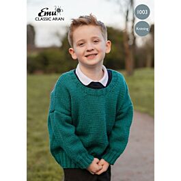 Emu Classic Aran Child's Jumper 1003 Knitting Pattern | FREE Delivery ...
