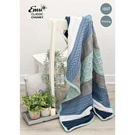 Emu Classic Chunky Nordic Panel Throw 1007 Knitting Pattern | FREE ...