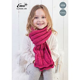 Emu Classic DK Child's Classic Lace Scarf 1024 Knitting Pattern | FREE ...