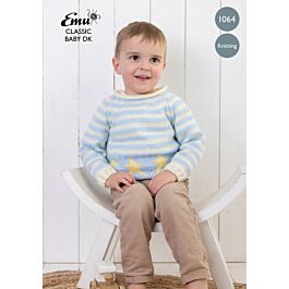 Emu Classic Baby DK Stars & Stripes Sweater 1064 Knitting Pattern ...
