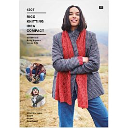 Rico Knitting Pattern Hat and Scarf in Baby Alpaca Aran one size FREE ...