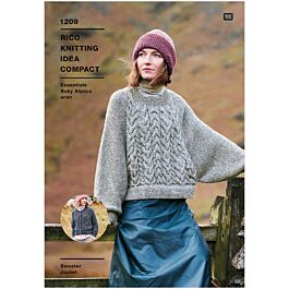 Rico knitting Pattern Cardigan and Snood in Baby Alpaca Aran 81-107cm ...