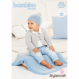 Stylecraft Bambino DK Baby Duffle Cardigan Accessories 9530 Knitting ...